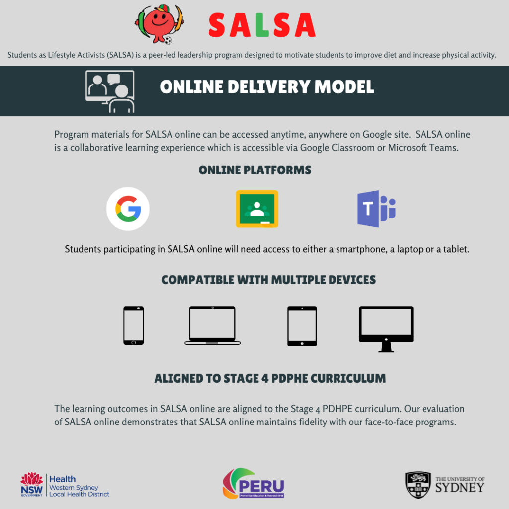 SALSA Online Delivery Model - SALSA and Triple A Programs