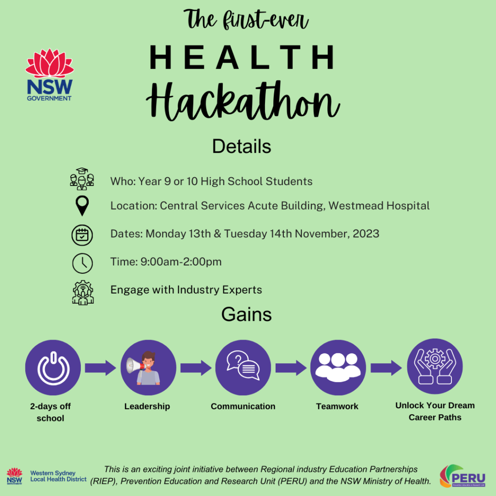 The Health Hackathon, Monday 13th and Tuesday 14th November 2023 - Prevention Education ...