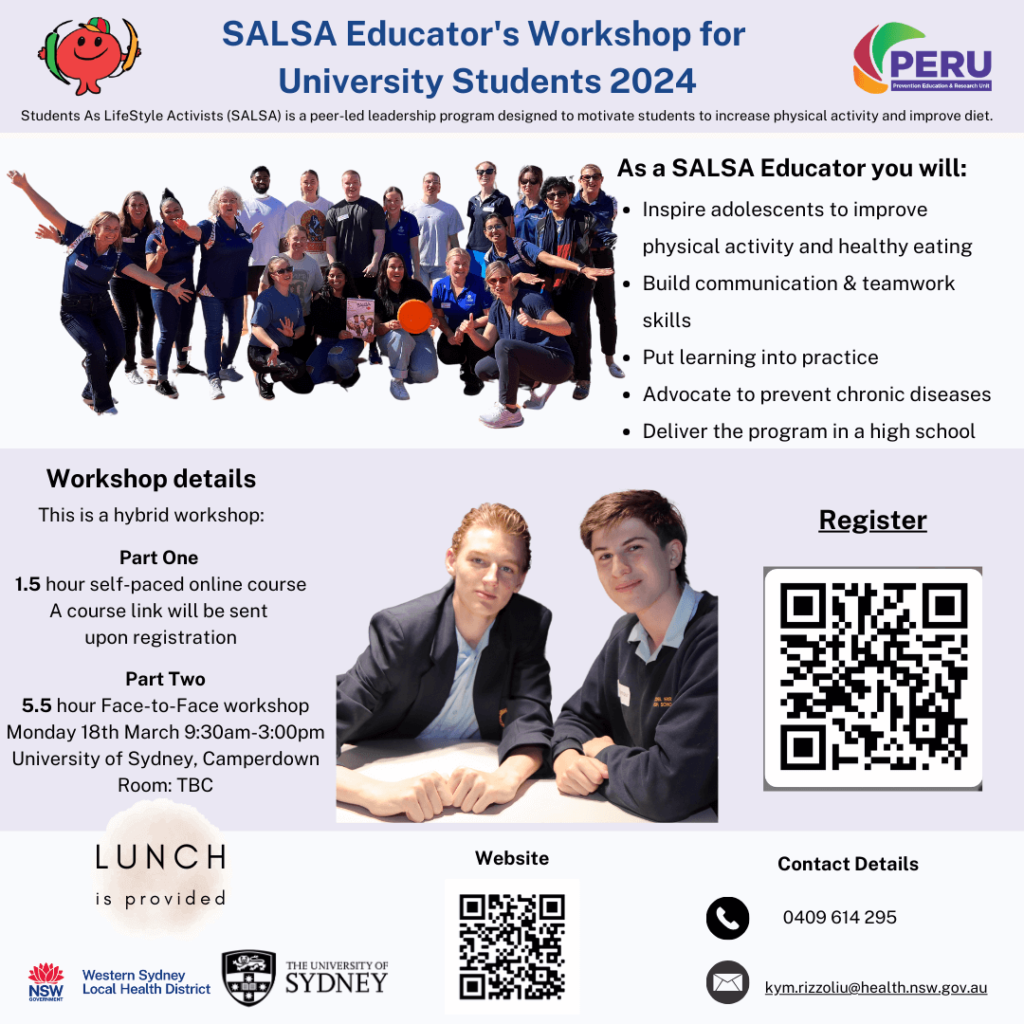SALSA Educator's Workshop for University Students 2024 - Prevention Education & Research Unit